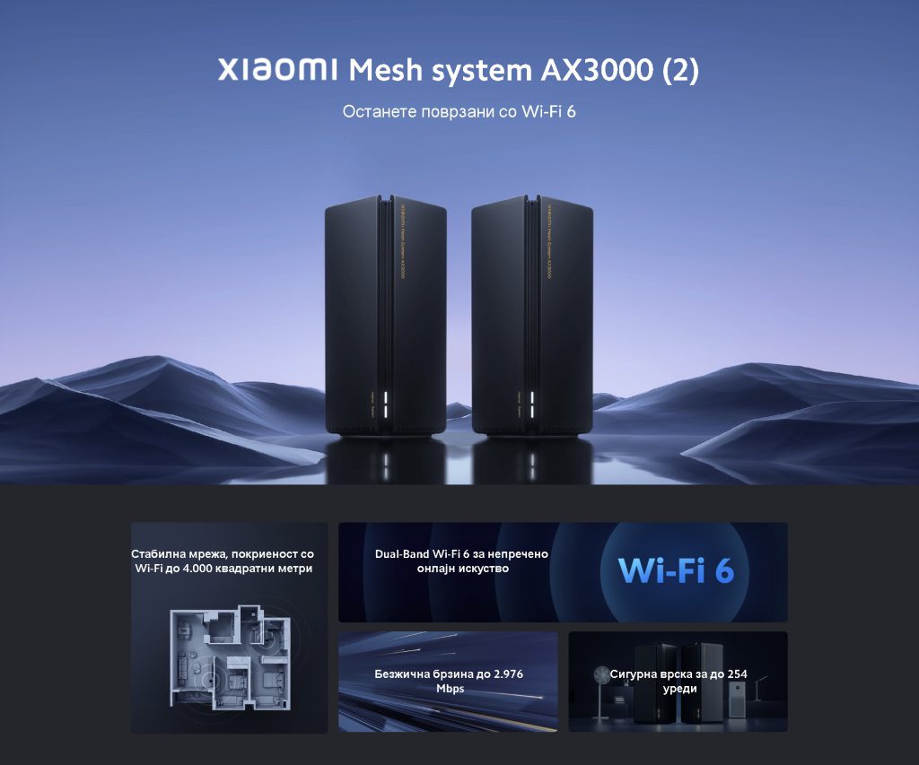 Xiaomi Mesh System AX3000（2-Pack) – over. – Mi Store